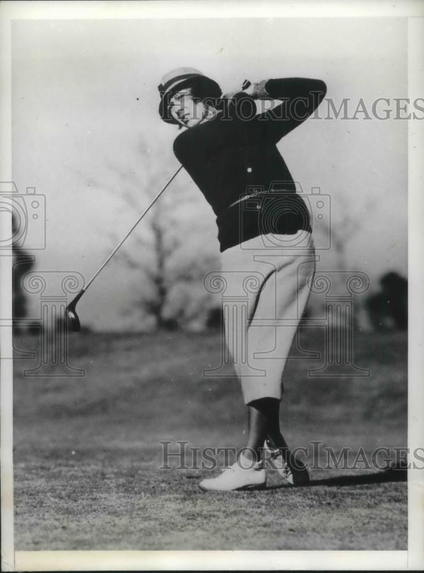 1935 Press Photo Helen Waring golfing at Pinehurst, NC tournament - ne ...