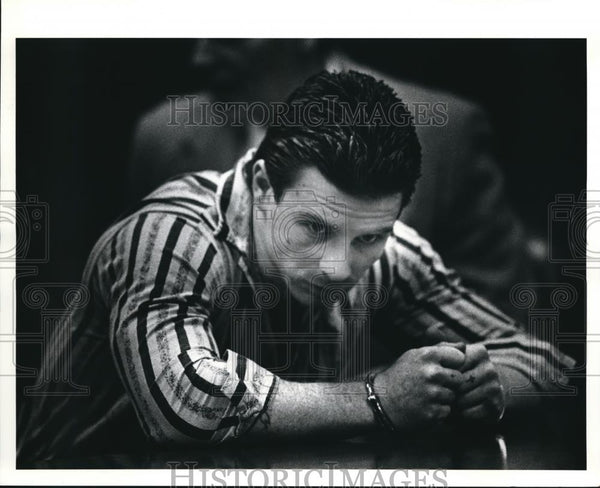 1991 Press Photo Dan Crawford in Courtroom of Anthony Calabrase ...