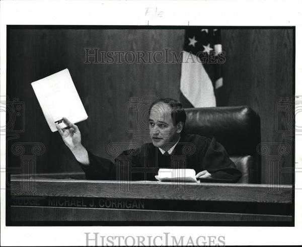 1990 Press Photo Judge Michael J. Corrigan - Historic Images