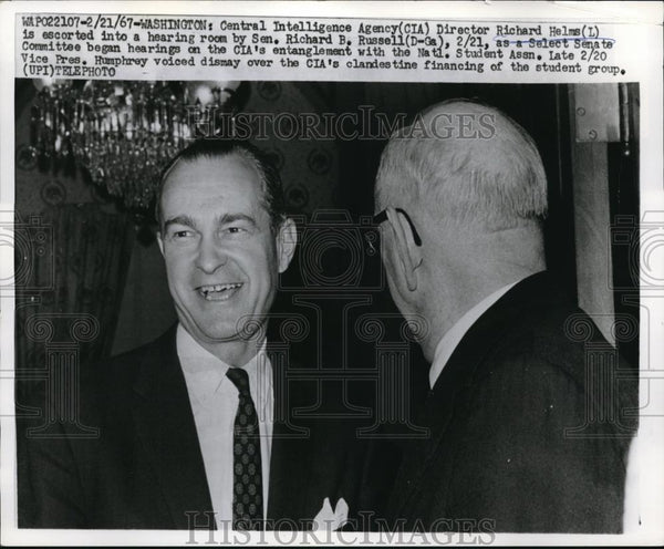 Wash DC CIA Director Richard Helms & Sen. Richard Russel of Ga 1967 ...