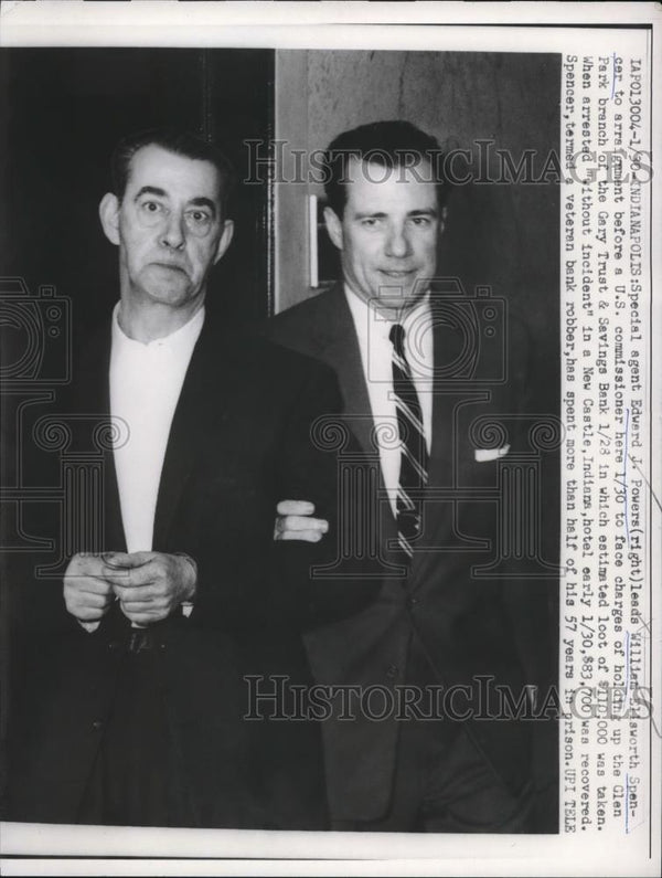 Agent Edward Powers leads William Ellsworth Spencer to arraign 1961 ...