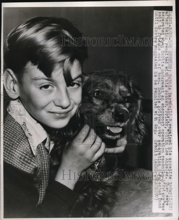 Los Angles Bobbie Barton regained his appetite today after 1948 Vintage ...