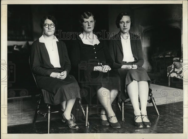 Bryn Mawr Pa Edna Caroline Frederick, Ruth M Collins and Marie 1931 ...