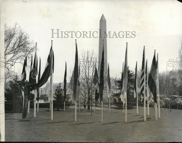 1931 Press Photo flags of the Twenty one Latin American Countries in W ...