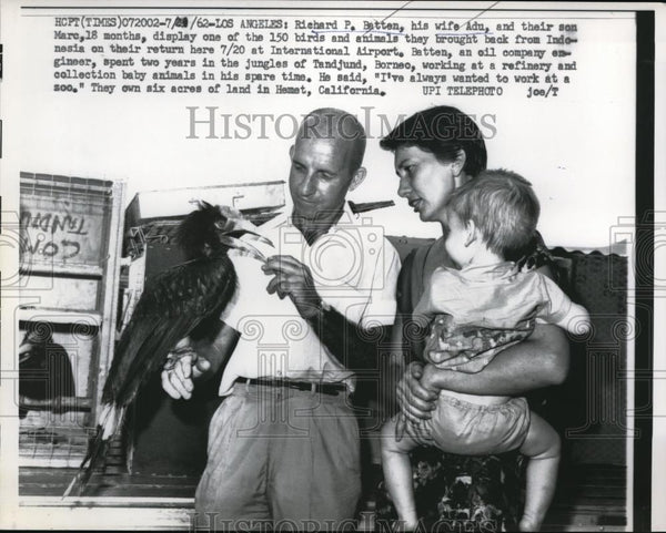 Los Angeles Richard P Batten Adu Mare Birds Indonesia Airport 1962 ...