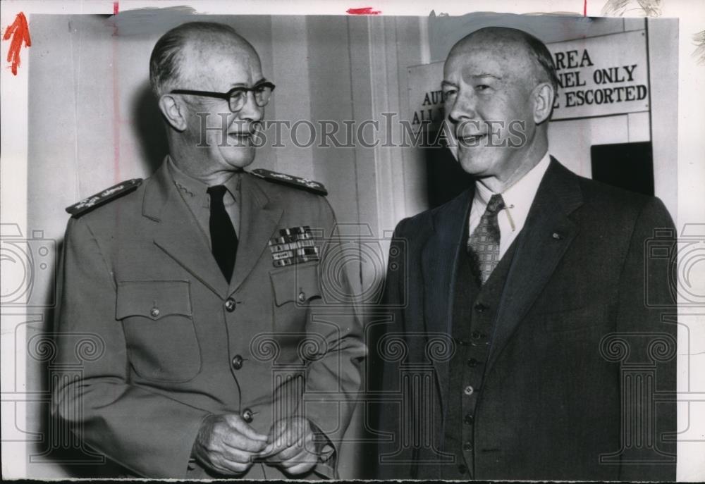 Robert B Carney Admiral, Charles S Thomas Arrive In Capitol 1955 ...