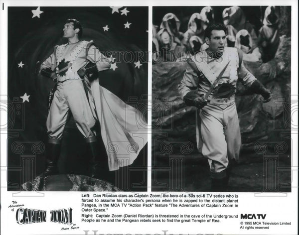 1995 Press Photo Dan Riordan in The Adventures of Captain Zoom in Oute ...