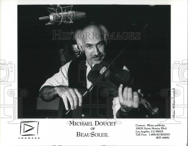 1993 Press Photo Michael Doucet Violinist of Beau Soleil - cvp03464 ...