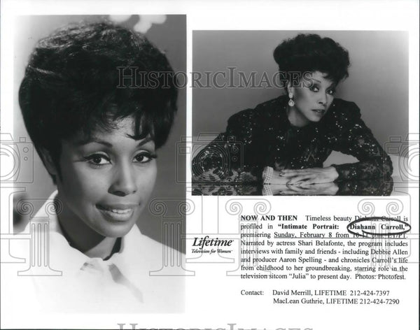 1998 Press Photo Diahann Carroll in Intimate Portrait: Dianhann Carrol ...