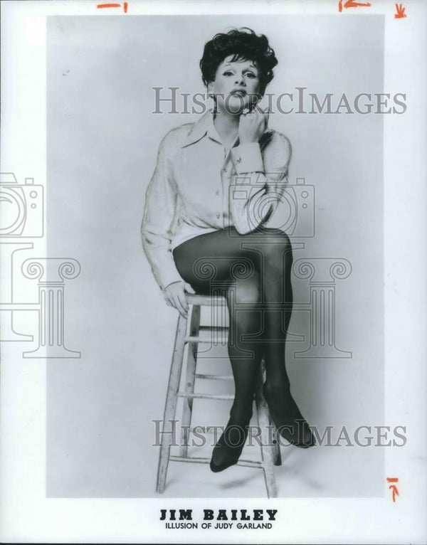 1981 Press Photo Jim Bailey Singer Impersonator as Judy Garland ...