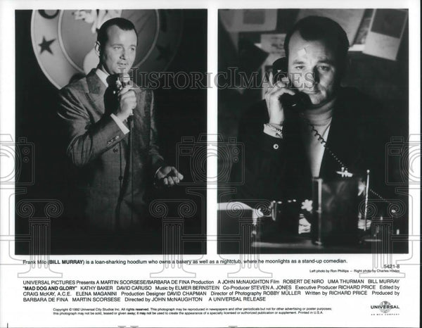 1994 Press Photo Bill Murray stars as Frank Milo in Mad Dog and Glory ...