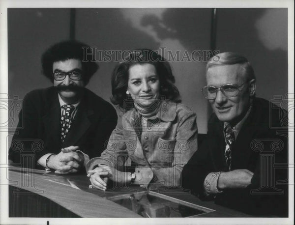 1973 Press Photo Gene Shalit, Barbara Walters & Frank McGee in Today ...
