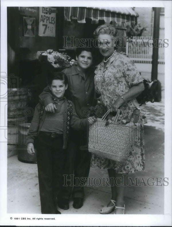 1991 Press Photo Marion Ross Danny Gerard Matthew Siegel on Brooklyn B ...