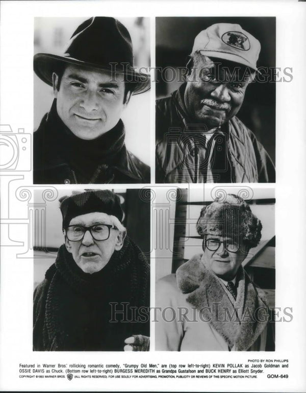 1995 Press Photo Ossie Davis, Kevin Pollak & Buck Henry in Grumpy Old ...