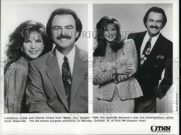 Press Photo Lorianne Crook and Charlie Chase host Music City Tonight o ...