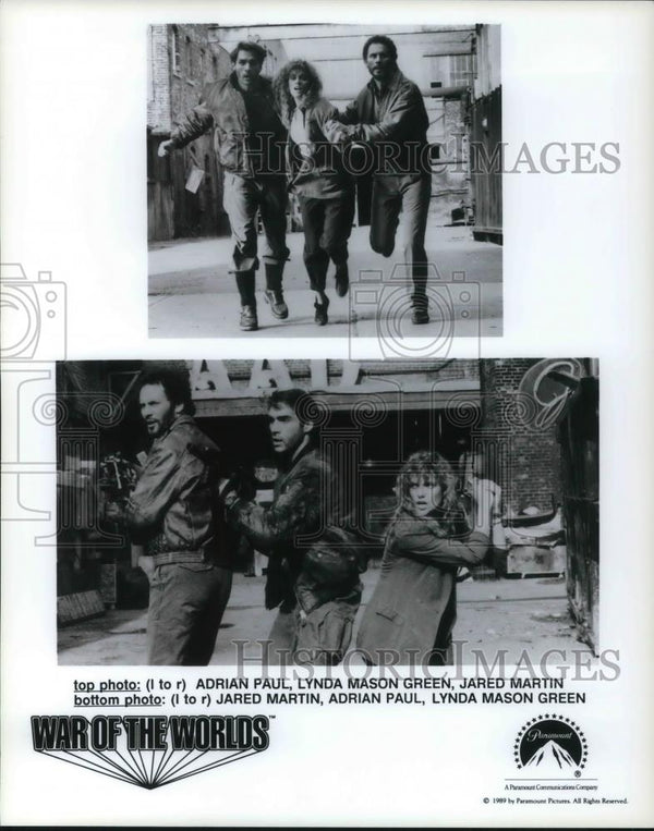 1989 Press Photo Adrian Paul, Lynda Mason Green, Jared Mart in War of ...