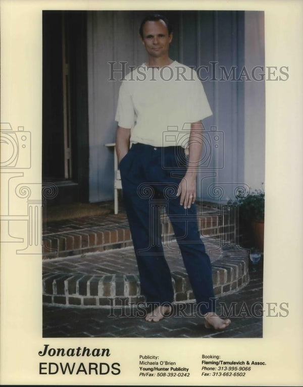 1995 Press Photo Jonathon Edwards Performer Singer Song Writer - cvp06 ...