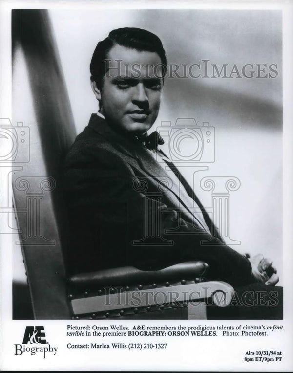 1994 Press Photo Orson Welles Actor Director featured on Biography: Or ...