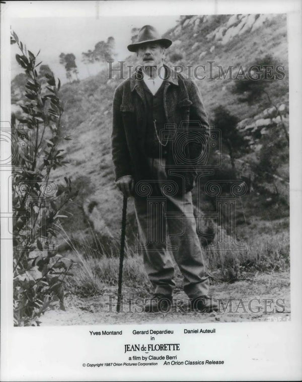 1988 Press Photo Yves Montand as Cesar Soubeyran in Jean de Florette m ...