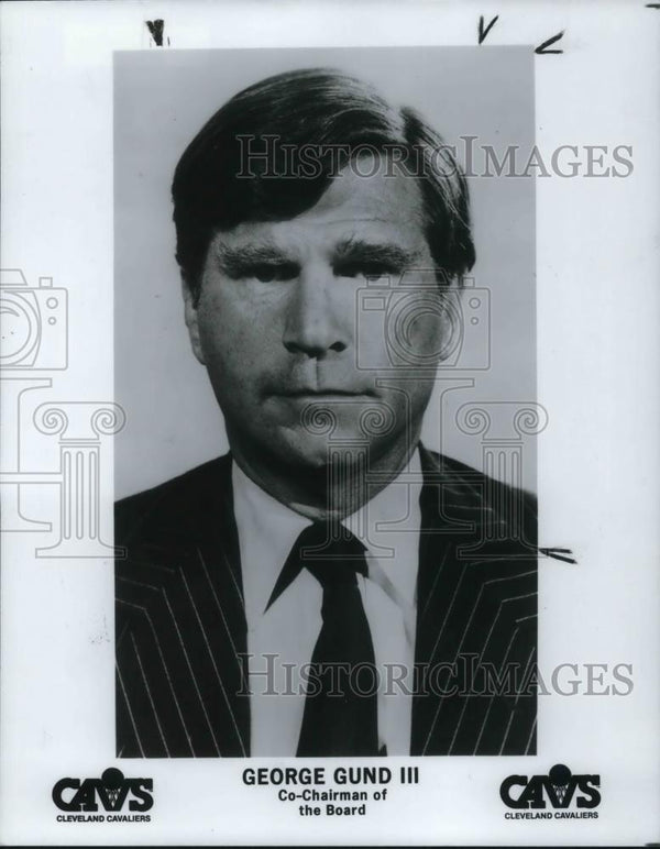1987 Press Photo George Gund III Co Chairman Of The Board of The CAVS ...