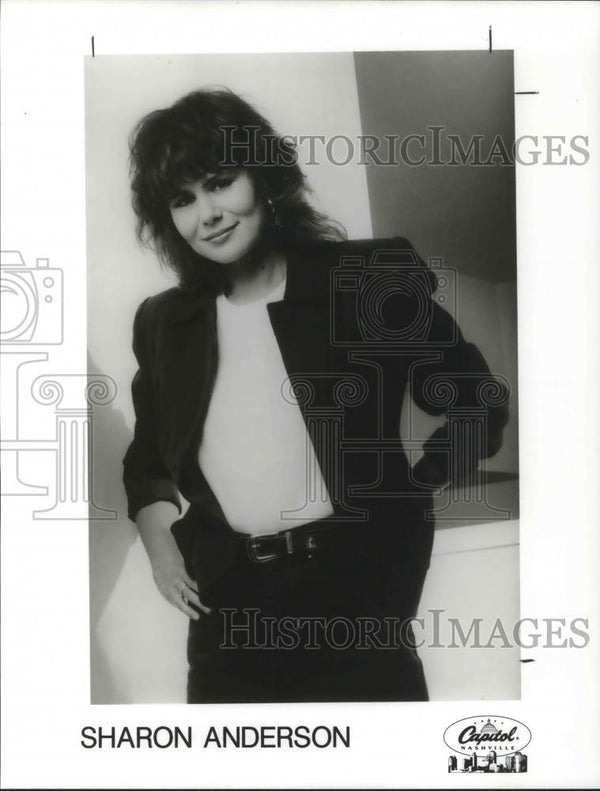 1981 Press Photo Sharon Anderson Country Music Singer Trinity Lane Ban ...