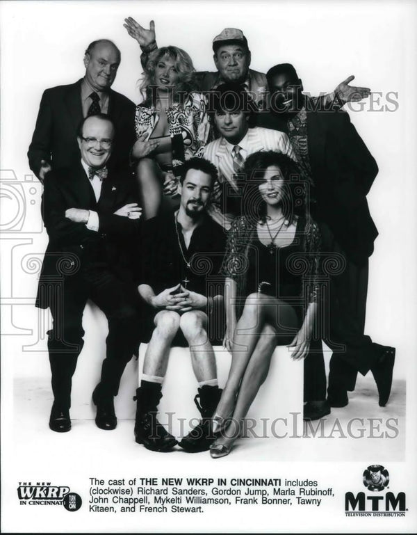 Press Photo Richard Sanders Gordon Jump Marla Rubinoff John Chappell ...