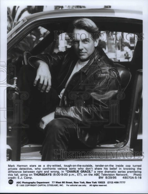 1995 Press Photo Mark Harmon stars in title role on Charlie Grace TV s ...