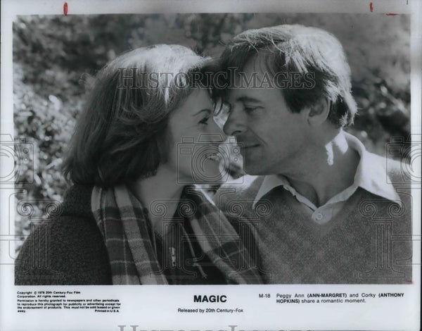 1979 Press Photo Ann-Margret and Anthony Hopkins star in Magic movie f ...
