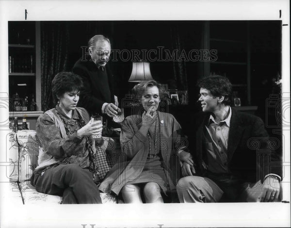 1990 Press Photo Tammy Grimes Burt Edwards Cynthia Crumlish Charles Ro ...