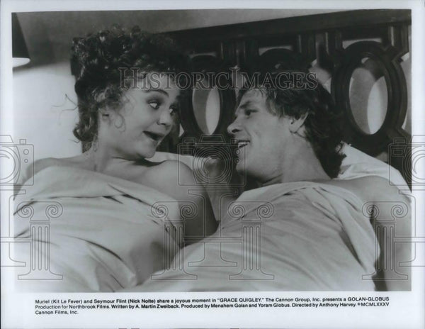1987 Press Photo Kit Le Fever and Nick Nolte star in Grace Quigley - c ...