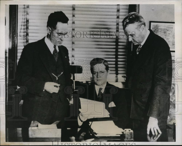 US District Attorney John Bricker Donald Haskins 1935 Vintage Press ...