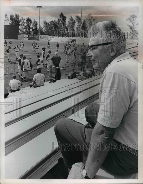 Ray Linderman of Bedford Watches Baseball Team From the Stands Undated ...