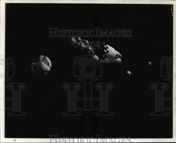 Communication Satellite In Space 1968 Vintage Press Photo Print ...