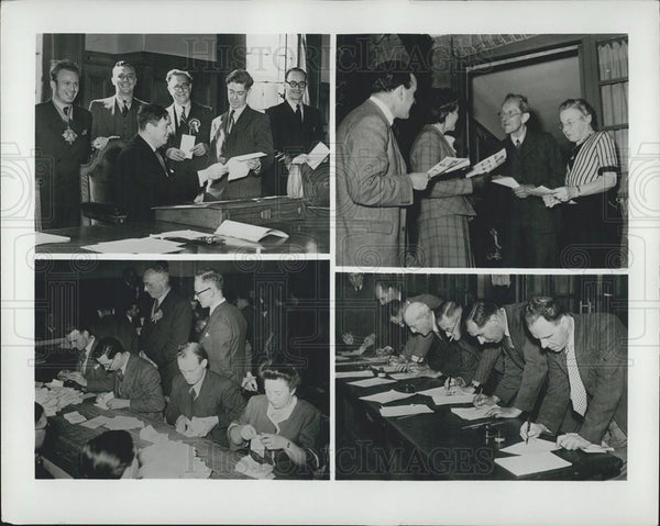 1955 Press Photo British General Election Voting Process For Parlliame ...