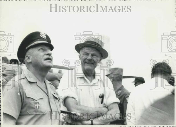 Ambassador Henry Cabot Lodge With Gen. Paul Harkins 1964 Vintage Press ...