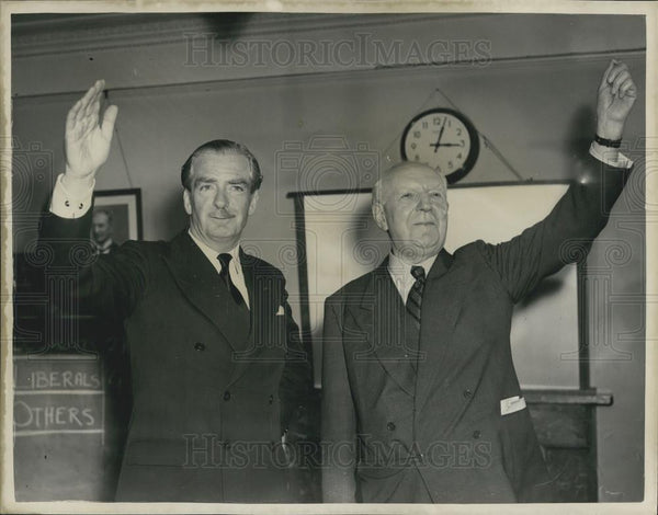 PM Sir Anthony Eden and Lord Woolton 1955 Vintage Press Photo Print ...