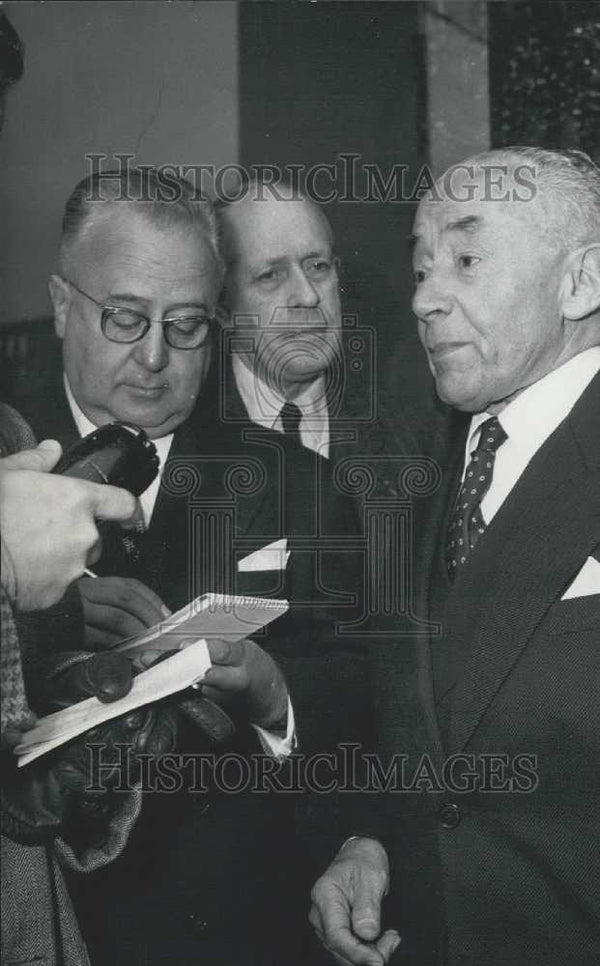 Paul Reynaud French Cabinet Crisis 1957 Vintage Press Photo Print ...