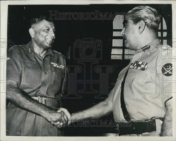 Lt. Gen. A.M. Yahya Khan Shakes Hands With Gen. P.P, Kumaramang 1966 ...
