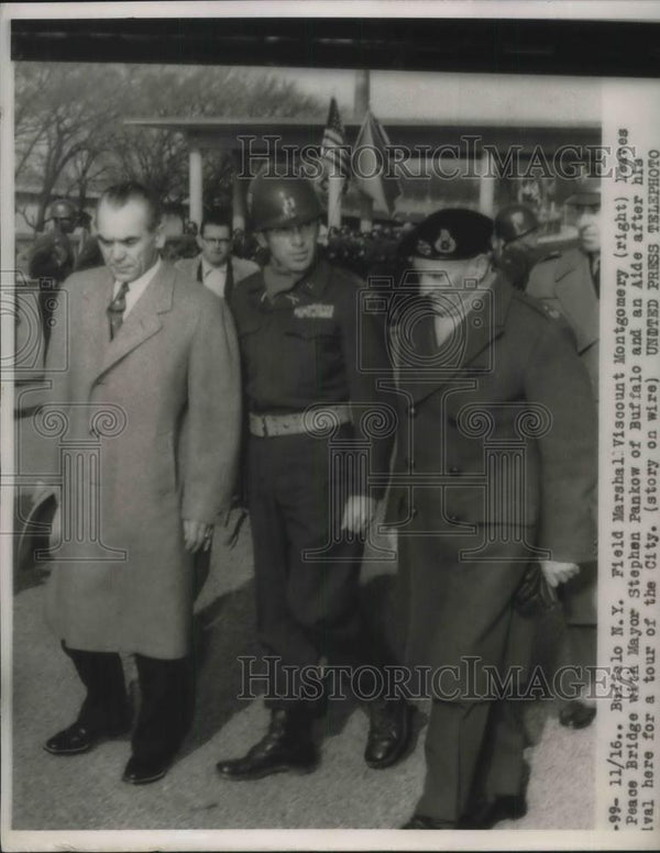 1954 Press Photo Buffalo, NY Field Marshal Viscount Montgomery & Mayor ...