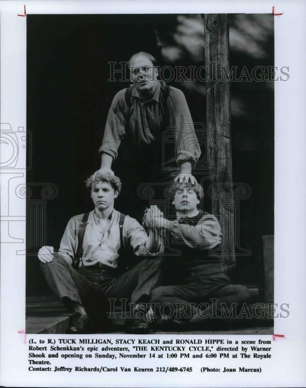 1993 Press Photo The Kentucky Cycle Tuck Milligan Stacy Keach Ron Hipp ...