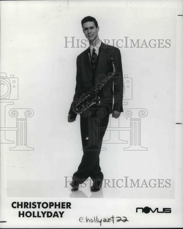 1990 Press Photo Christopher Hollyday with an instrument - cvp24199 ...