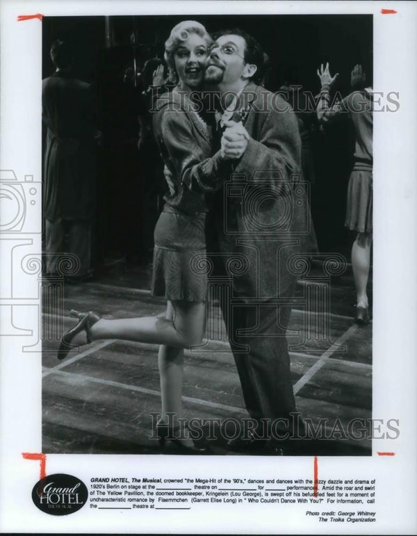 1993 Press Photo Lou George Garrett Elise Long in Grand Hotel The Musi ...