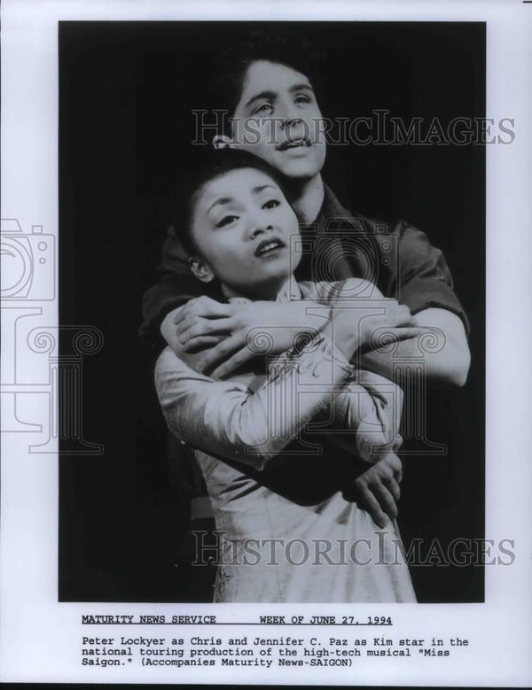 1994 Press Photo Peter Lockyer and Jennifer Paz star in Miss Saigon ...