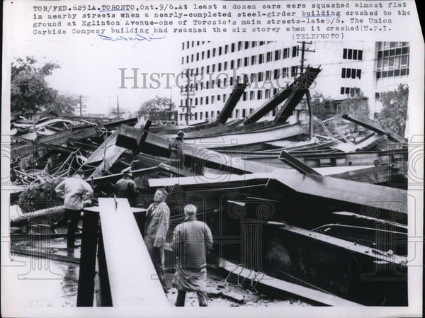 Toronto Canada Union Carbide bldg collapsed 1958 Vintage Press Photo ...
