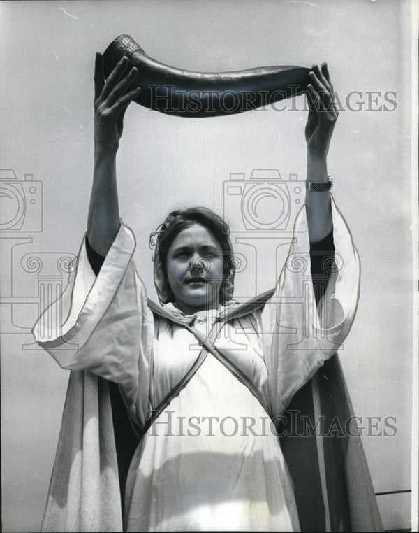 Patsy Forad of Melbourne during Druid Ceremony at Stonehenge 1965 ...