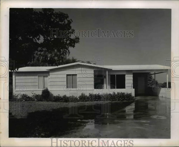 Prefabricated home by National Home Corp 1955 Vintage Press Photo Print ...