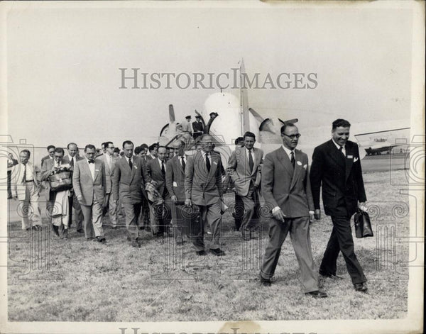 1955 Press Photo Scientists From Other Countries Visit Harwell ...