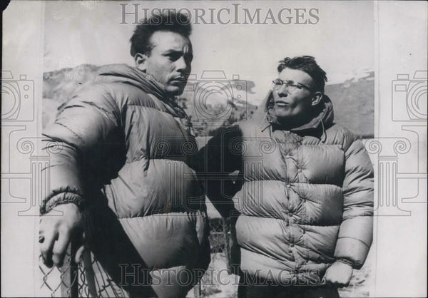1953 Press Photo Mountain Climbers Jacques Dancet Jacques Merle Death ...