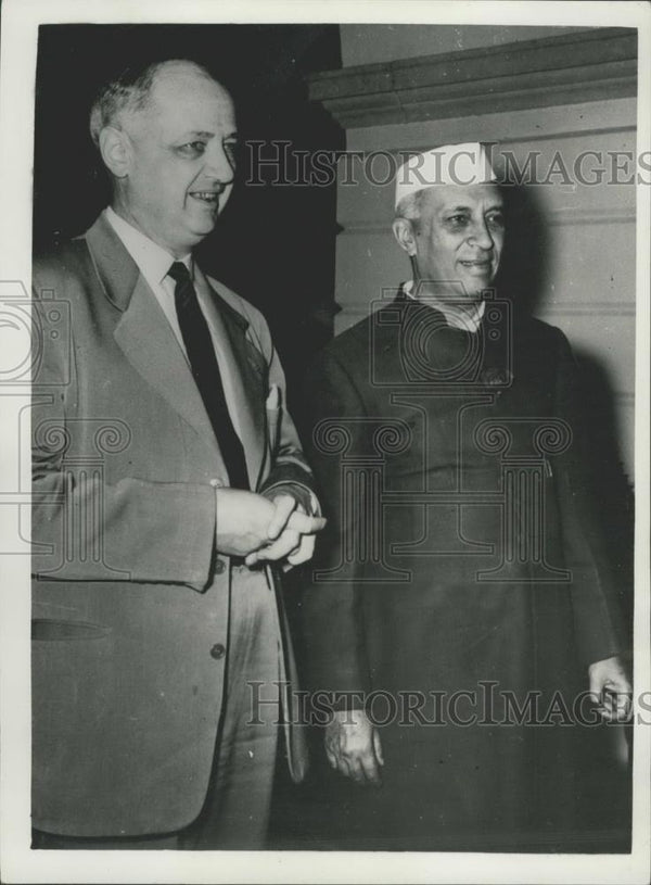 1956 Press Photo M.Christian Pineau French Foreign Minister - Historic ...