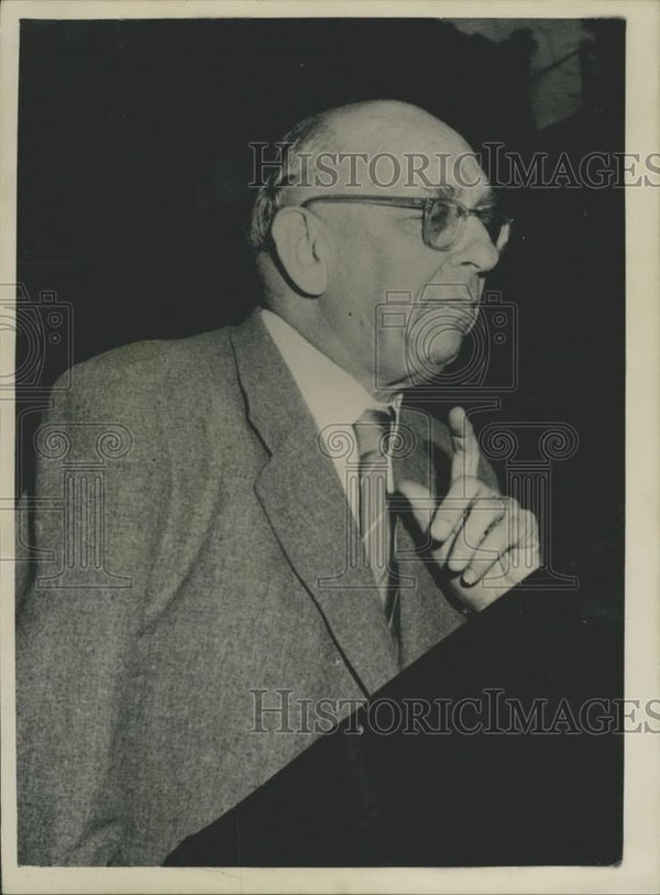 1955 Press Photo Dr. Ney, chairman of the CDU/Saar (Christian Democrat ...